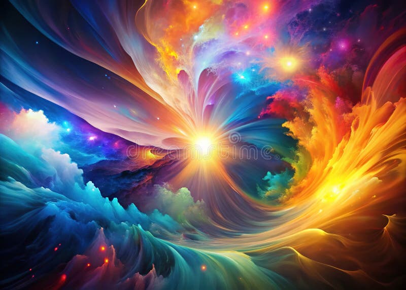 Vibrant Abstract Digital Art a Stunning Colorful Image for Wallpaper ...