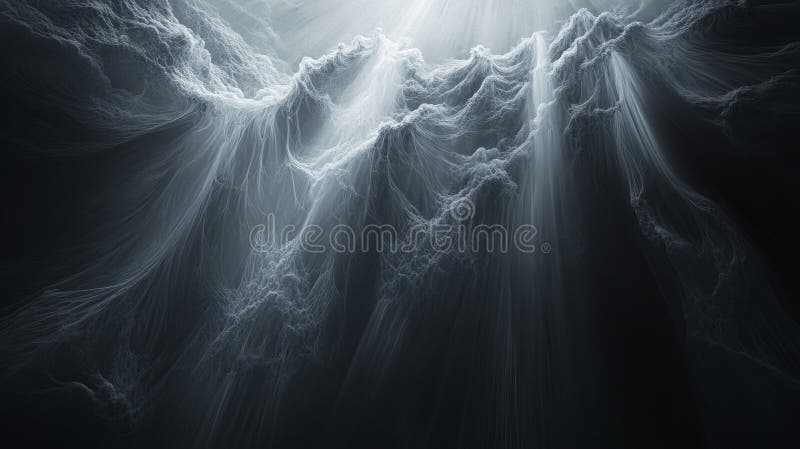 Mesmerizing Black Canvas with Radiant Light Pulsating through Stock ...