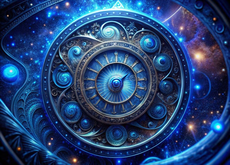 Enigmatic Spinning Time Spiral Clock a Mystical Animation of Times Flow ...