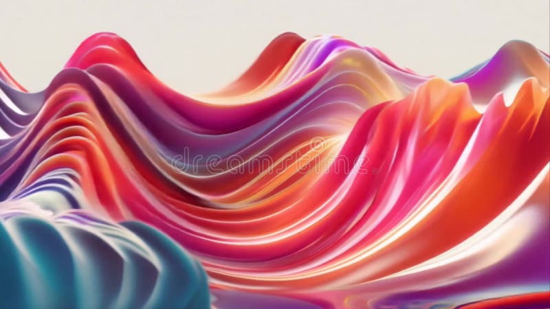 Abstract Animation of Smooth Flowing Waves Rising and Falling in ...