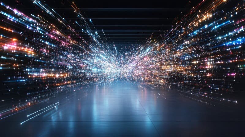 Experience the Mesmerizing Effect of Vibrant Lights in a Dynamic Space ...