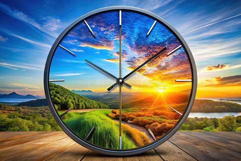 A Panoramic TimeLapse Clock a Visual Symphony of Time Transition and ...