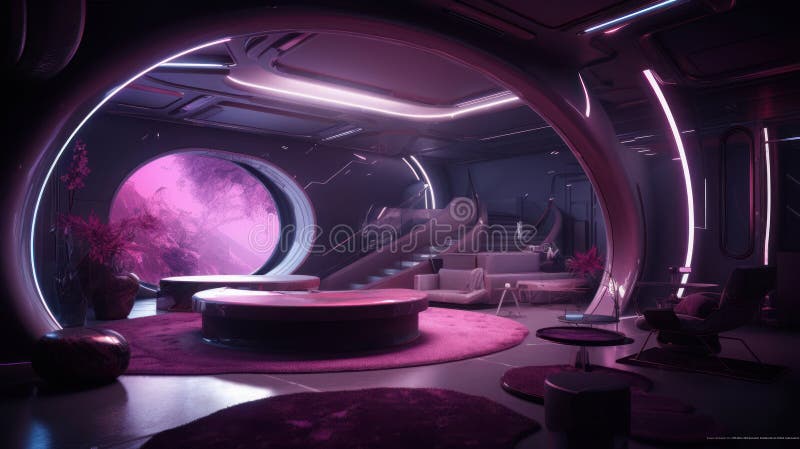 Stunning Futuristic Purple and Pink Interior Design with Award-winning ...