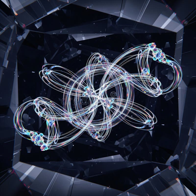 Quantum Entanglement Ballet: Iridescent Light Particles in a ...