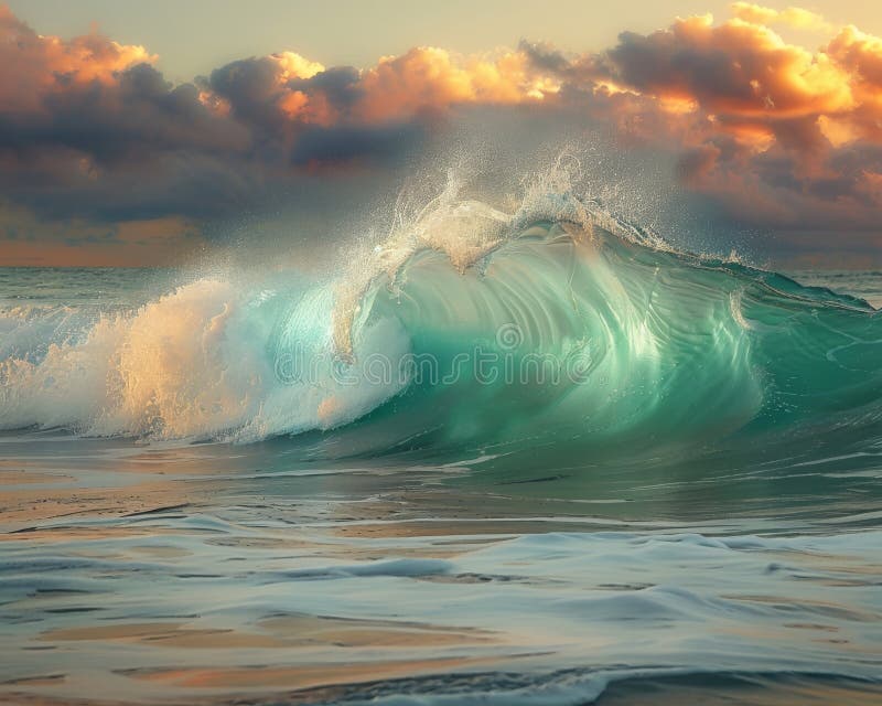 Experience the Mesmerizing Sight of a Powerful Ocean Wave Crashing ...