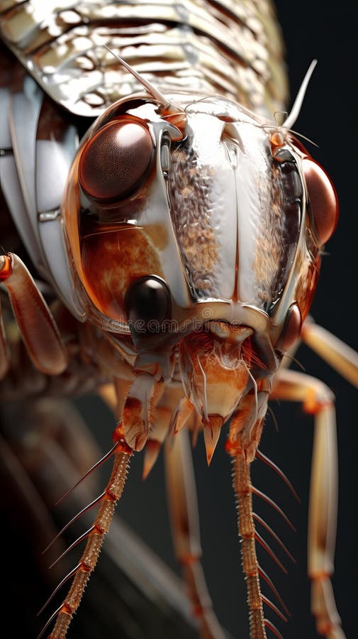 Hyper-Realistic Cockroach Close-Up Stock Image - Image of insect ...