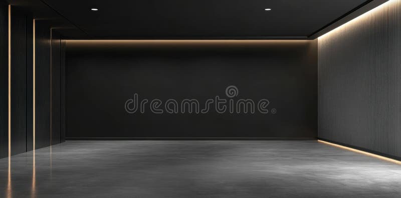 Experience Minimalist Interior with Dark Decor and Subtle Lighting ...