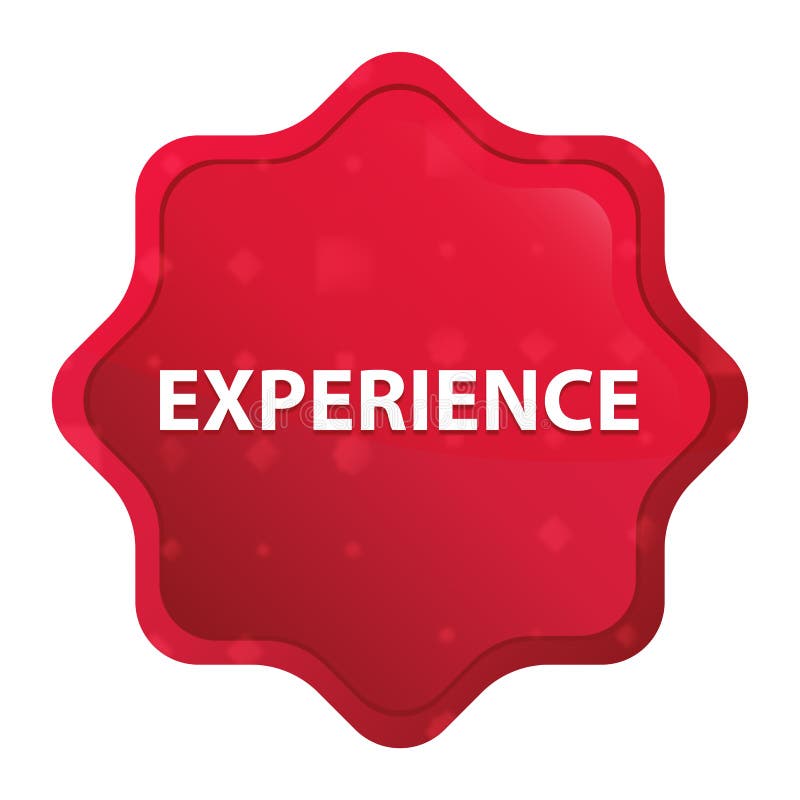 Experience Misty Rose Red Starburst Sticker Button Stock Illustration ...