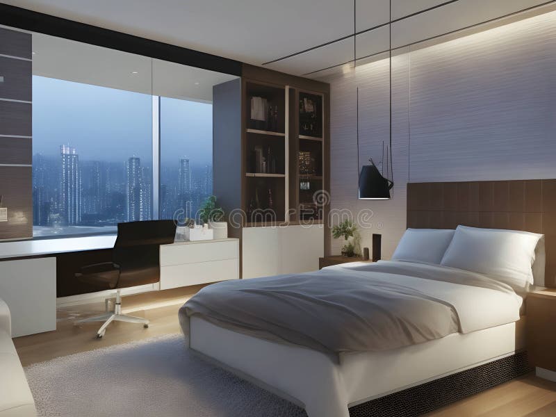 Experience Modern Luxury: Enchanting Technology Bedroom of Condominium ...