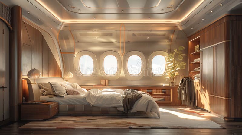 Sky-High Luxury: the Ultimate Airborne Suite Stock Illustration ...