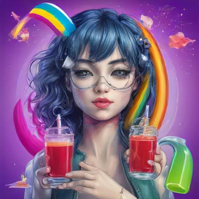 Cute Brain Juice Cartoon Vector Icon Illustration Stock Illustration ...