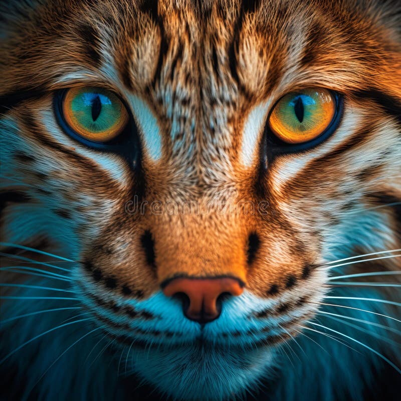 Mesmerizing Bobcat Pinstriped Pattern Photo Stock Illustration ...