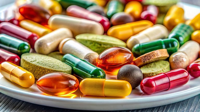 Nutritious Meal Replacement Multivitamin Tablets a CloseUp View for ...