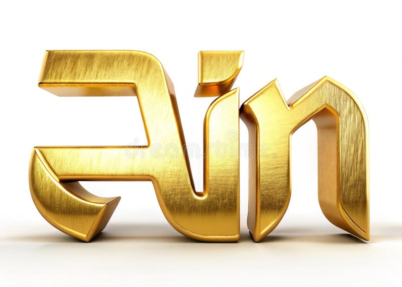 Unveiling the Ain Hebrew Character a Brushed Gold Script of Spiritual ...