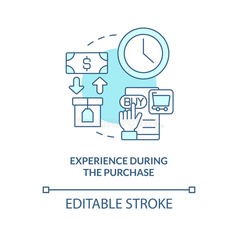 Experience during Purchase Blue Gradient Concept Icon Stock Vector ...