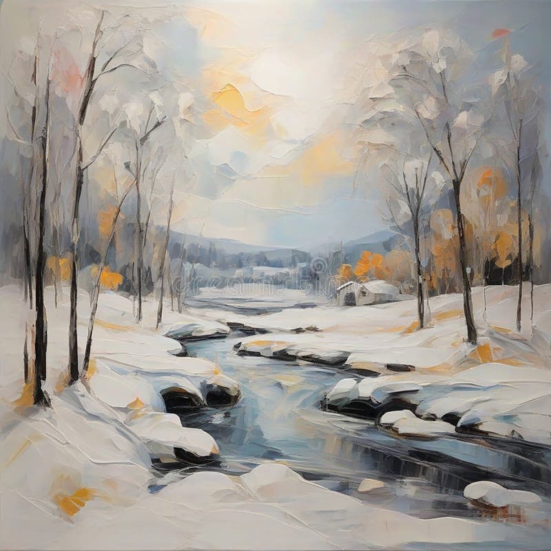 Experience the Raw Emotion of a Winter Scene, Captured in the Abstract ...