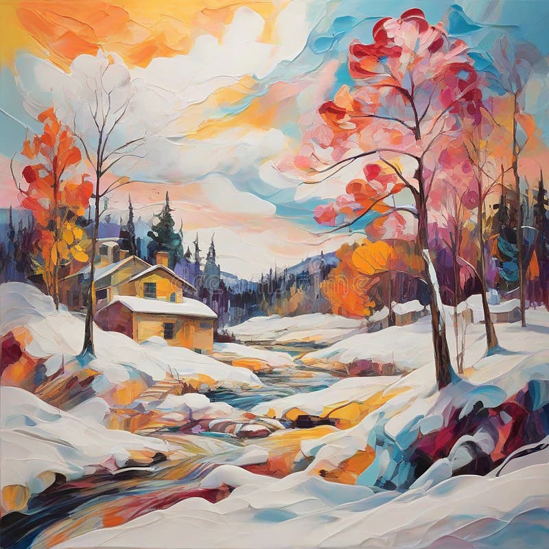 Experience the Raw Emotion of a Winter Scene, Captured in the Abstract ...