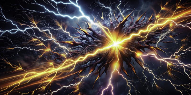 Dramatic Abstract Lightning Spikes Background: a Powerful Visual for ...