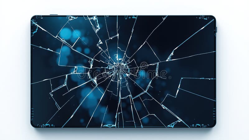 A Stunning Visual of a Smashed Screen Realistic Cracks and Vibrant ...