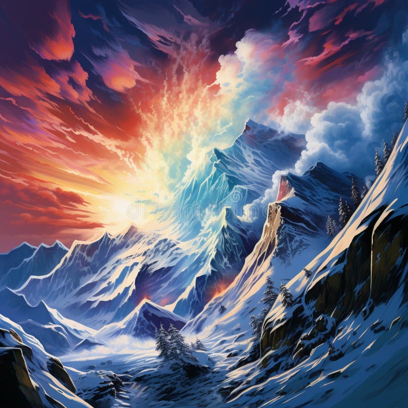 Winter s Fury stock photo. Image of landscape, mountaineer - 291896782