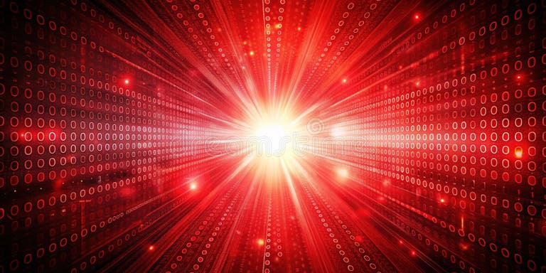 Intense Red Binary Code Background a Visual Representation of Cyber ...
