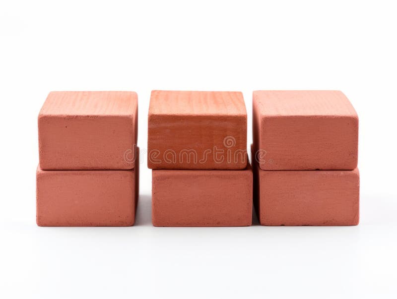 Stunning Simplicity: Trio of Red Bricks Against a Pristine White ...