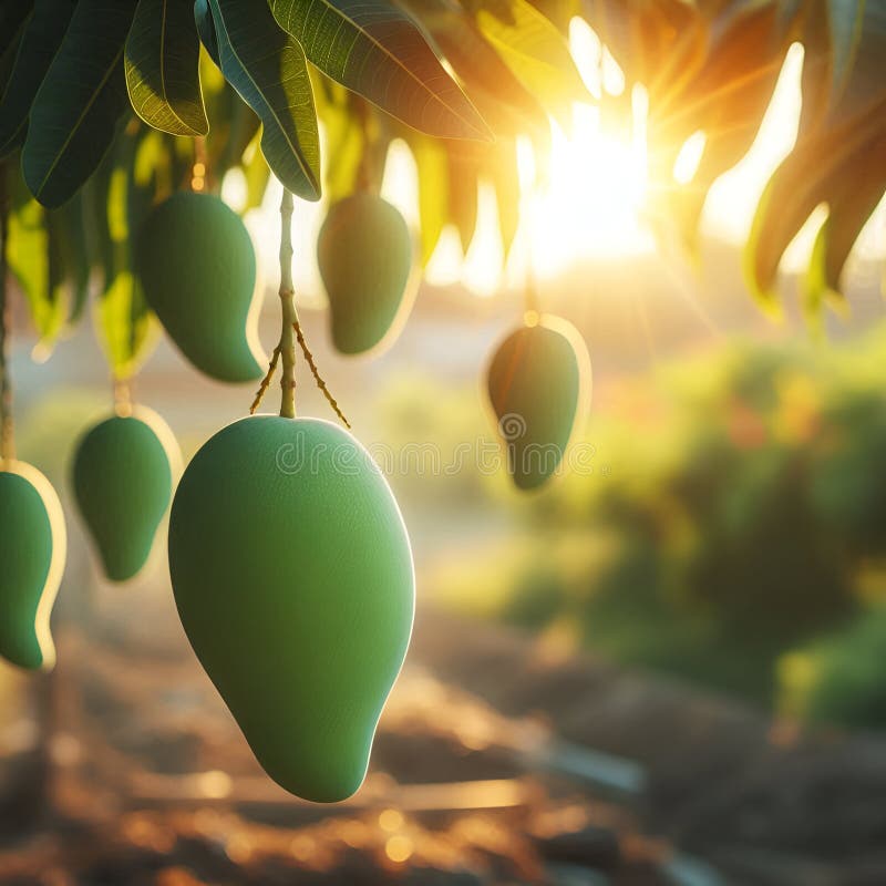 Rural Splendor: Green Mangoes in the Shadow of Mountains, Generative AI ...