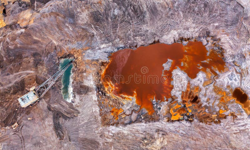 Giant of the Earth: an Enormous Excavator Extracting Titanium Ore Stock ...