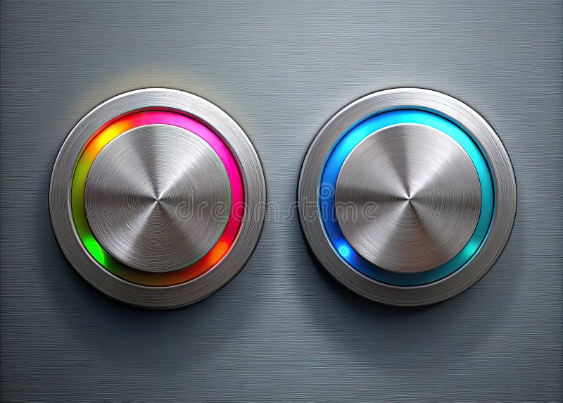 Modern Flat Audio Interface Design with Precise Volume Control Buttons ...