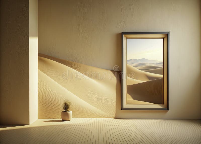 Experience the Serenity of a Surreal Desert Oasis: Minimalist Interior ...