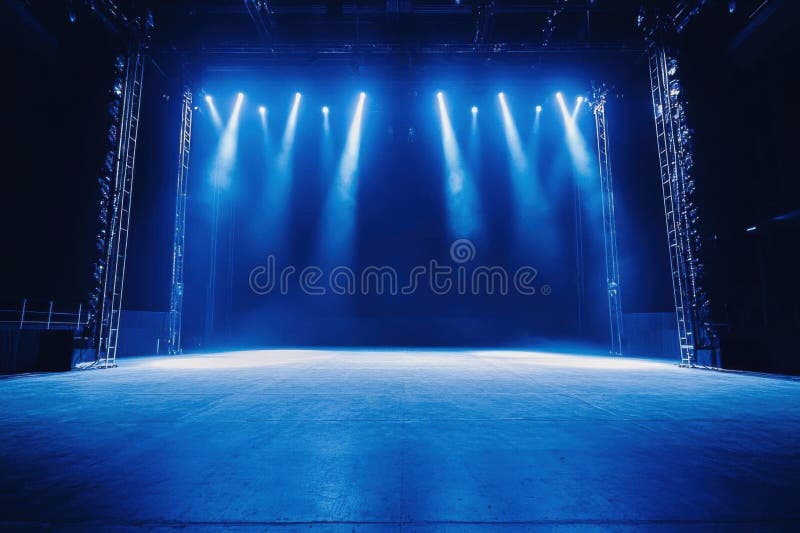Experience the Show with Lights Illuminate Empty Stage, Waiting for ...