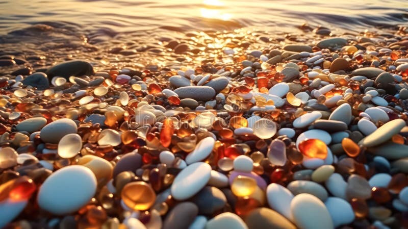 Experience the Simplicity of a Pebble Beach Against the Backdrop of a ...