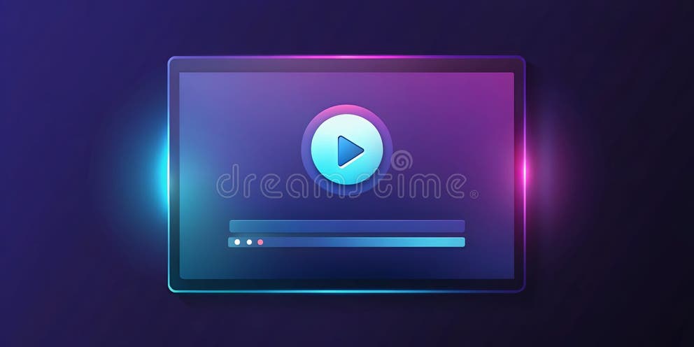 Seamless Login Experience for Night Play Video Platform Flat Design ...