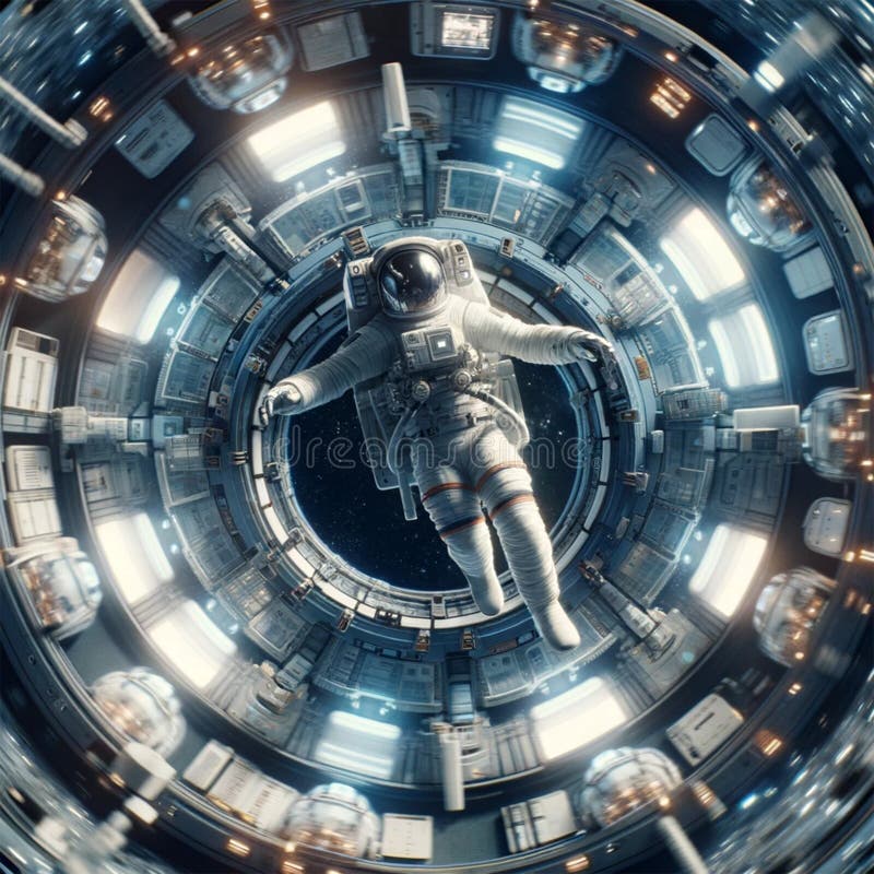 Astronaut S Solitude: AI Crafted Space Odyssey Stock Illustration ...