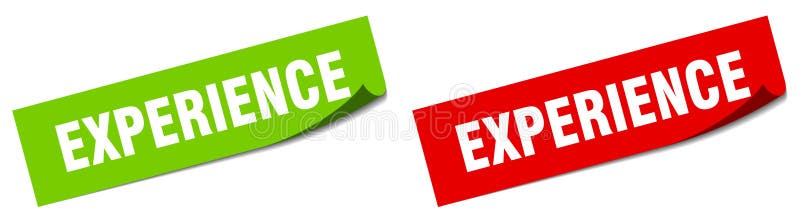 Experience Sticker. Experience Sign Set Stock Vector - Illustration of ...