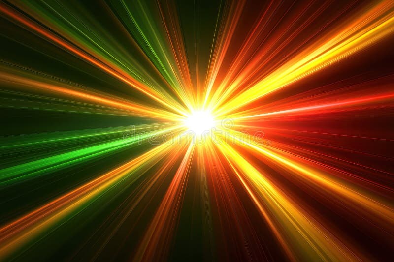 Abstract Digital Composition of Sharp Refracted Light Rays in Vivid ...