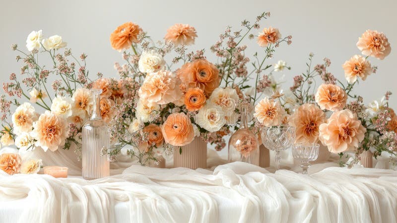 Experience Stunning Display Elegant Wedding Decor Featuring Lush Floral ...