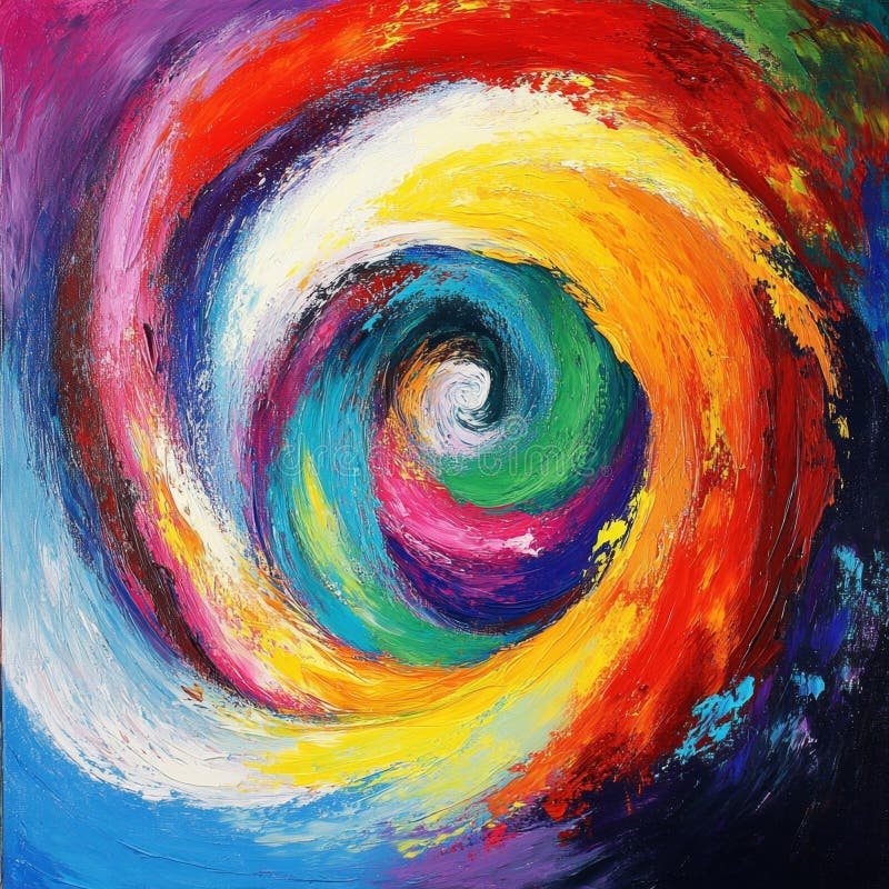 Vibrant Abstract Swirls of Energetic Colors Stock Illustration ...