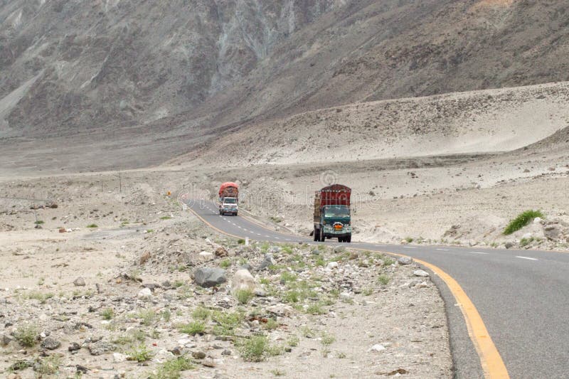 Breathtaking Highway View of Gilgit Surrounded by Majestic Mountains ...