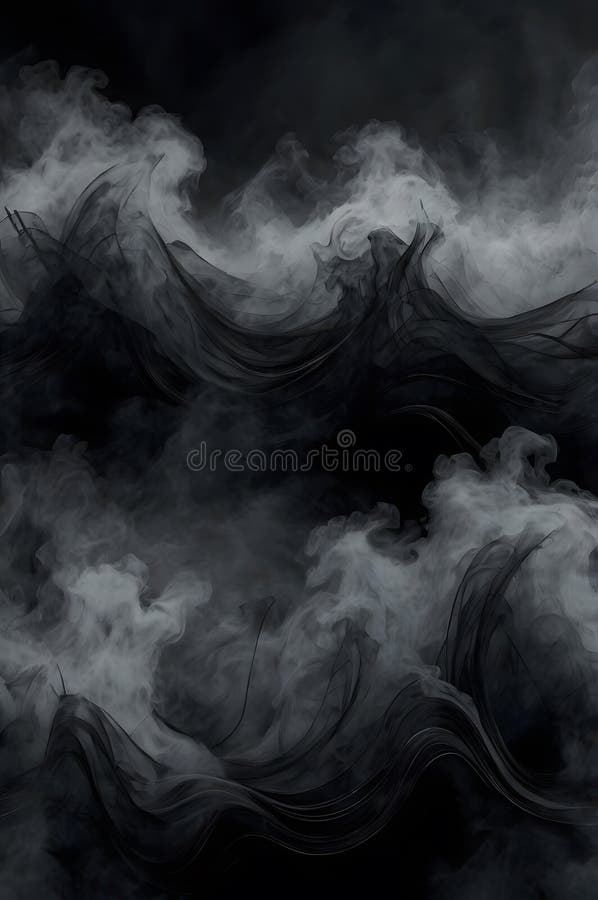 Abstract Misty Black Background with Elegant Smoke and Fog Gradient ...