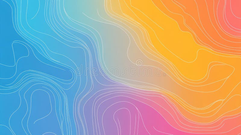Experience a Stunning Panorama with Vibrant Gradient Wave Curves ...