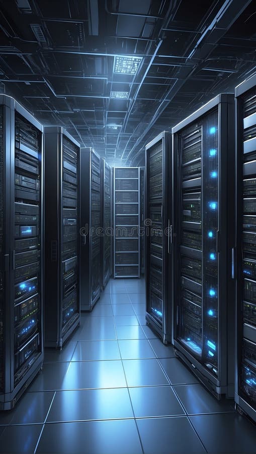 Tech Symphony: Servers, Storage, Networking in Unity. AI Generate Stock ...