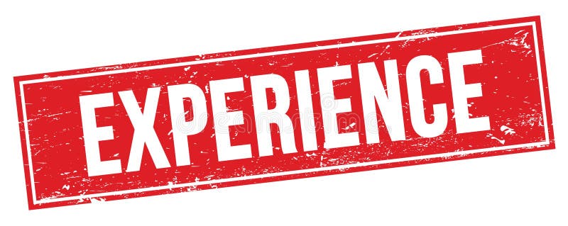 EXPERIENCE Text on Red Grungy Rectangle Stamp Stock Illustration ...