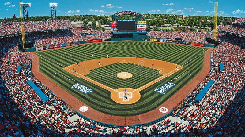Experience the Thrill of a Packed Baseball Stadium from an Aerial View ...