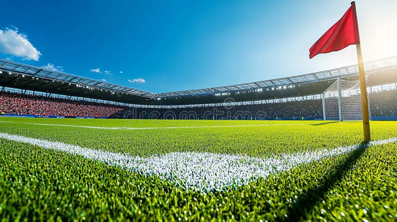 Experience the Thrill of a Panoramic View Inside a Soccer Stadium Under ...