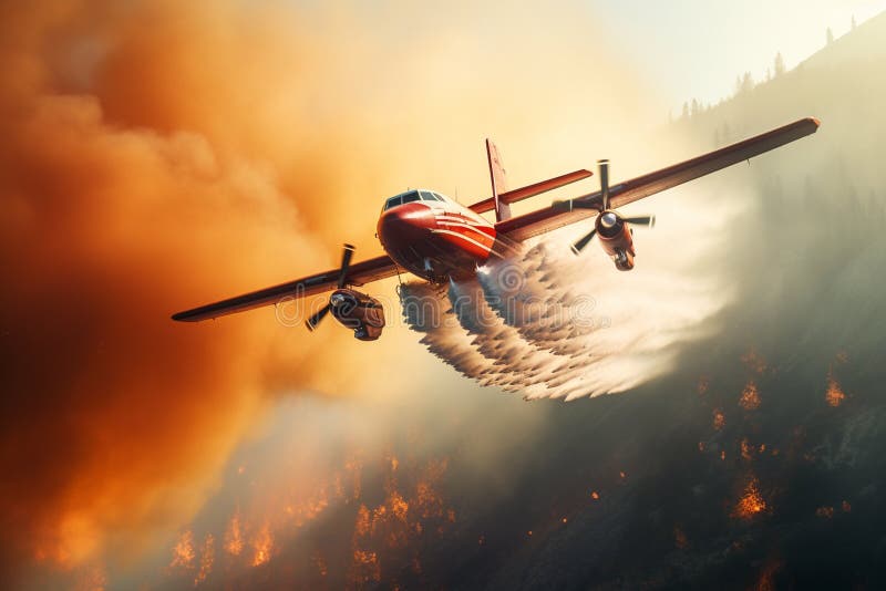 Experience the Thrill of a Water Bomber Stock Illustration ...