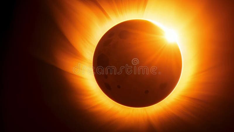 Total Solar Eclipse Showing Corona in Space Stock Footage - Video of ...