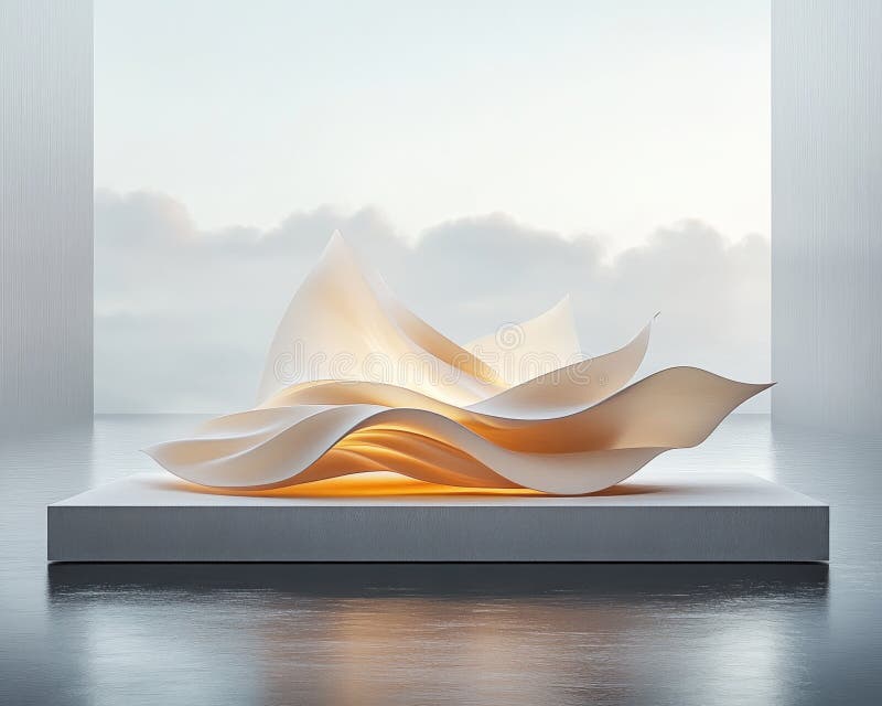 Artistic Rendering of Calming Rituals Dynamic Light Waves Illustrate ...