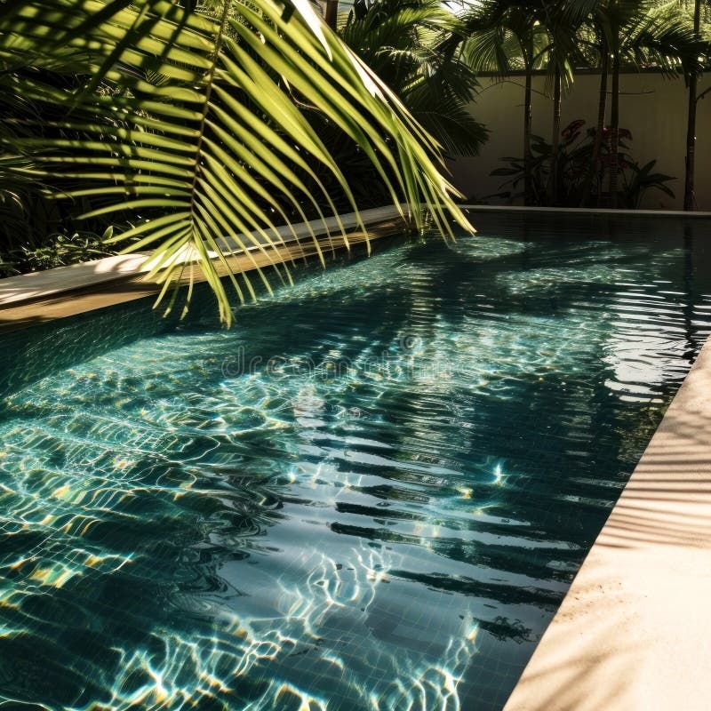 Experience Tranquility with this Lush Tropical Pool Setting, Where ...
