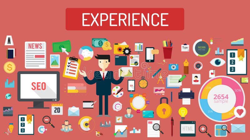 Experience Typography Design Stock Vector - Illustration of develop ...